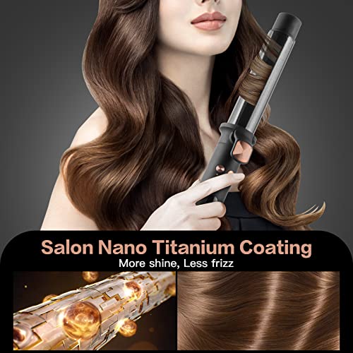 Rotating Curling Iron, Automatic Hair Curler, Curling Iron, Curling Wand, 1 1/4 Inch Ionic Rotating Hair Curler for Waves with Extra Long(5.5 inch) Tourmaline Ceramic Barrel (1 1/4 inch)