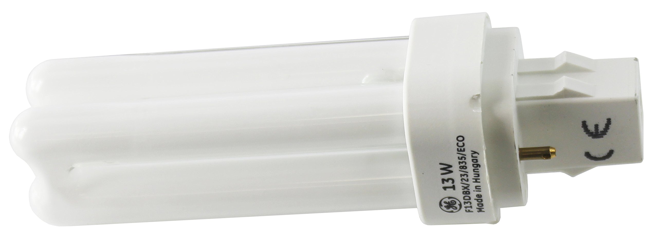 GE 97588 - F13DBX23/835/ECO - 13 Watt Quad-Tube Compact Fluorescent Light Bulb, 2 Pin, 3500K