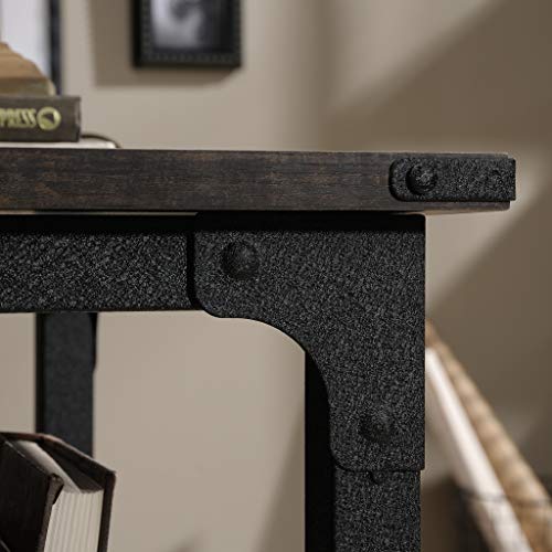 Sauder Steel River Desk, L: 47.48" x W: 23.47" x H: 29.53", Carbon Oak Finish