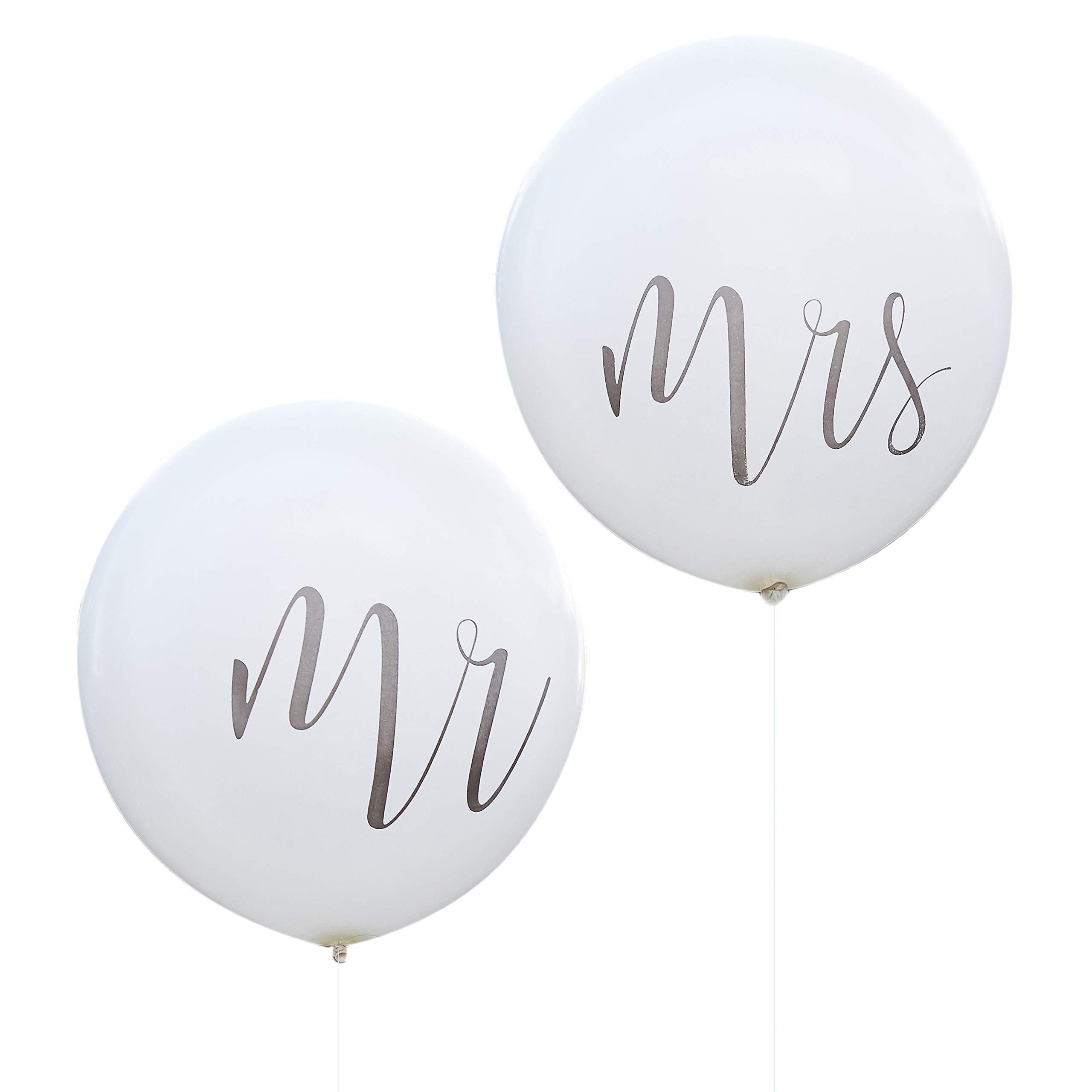 Ginger Ray Giant Mr and Mrs Wedding Balloons 36 Inch Twin Pack Rustic Country, One Size