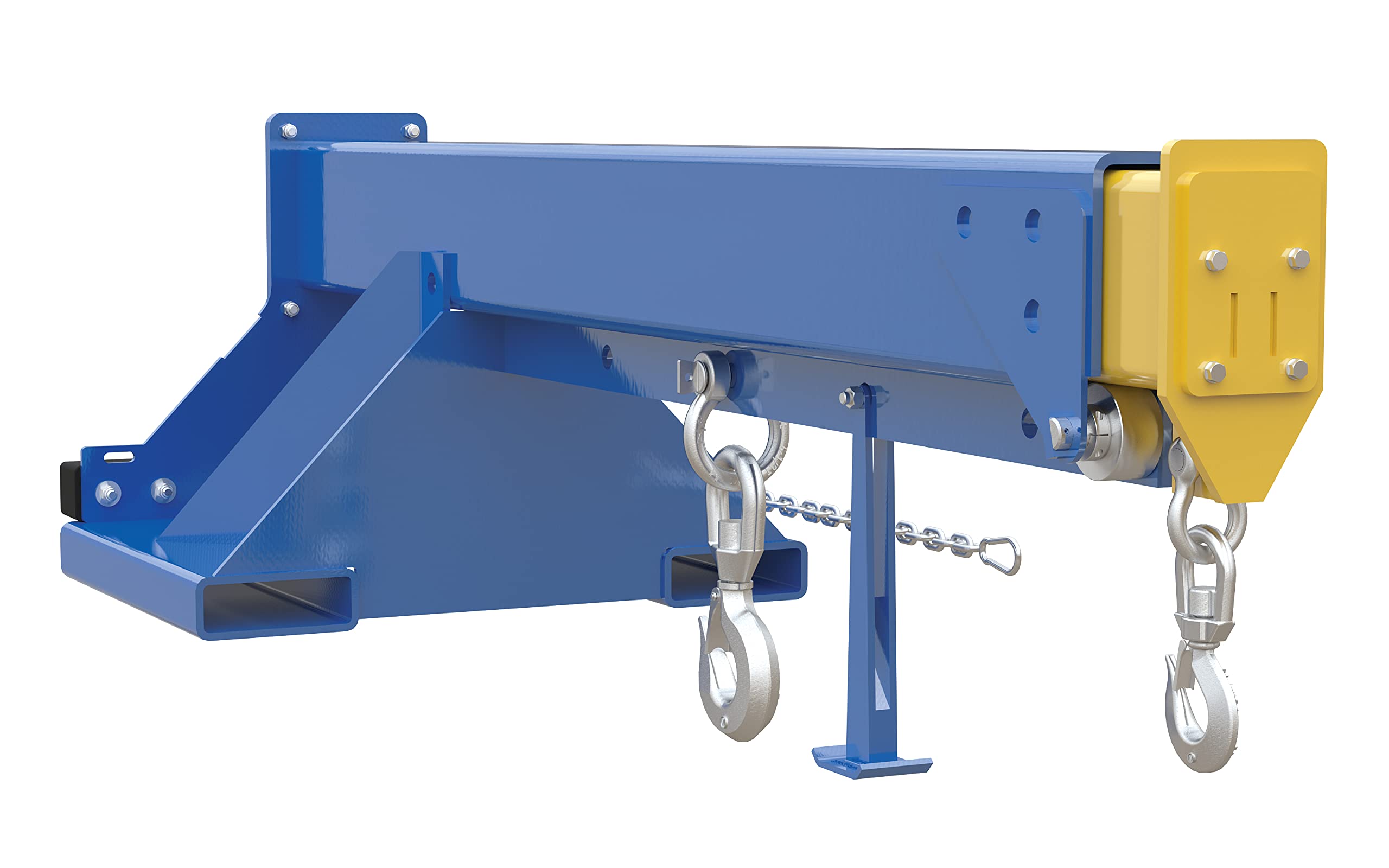 Vestil LM-1T-8-24-HBE-TP Steel Hydraulic Telescoping Boom 24 in. Fork Pocket Center 8,000 Lb. Capacity