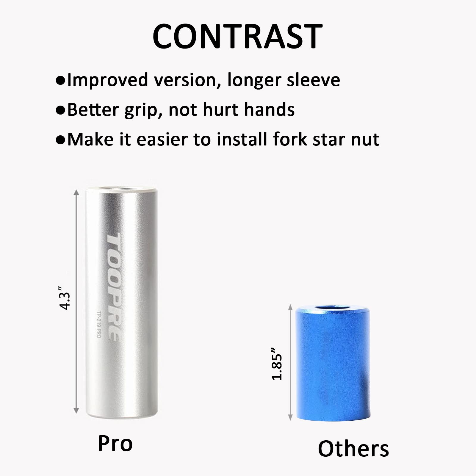 GOLDEAL TOOPRE Bicycle Fork Star Nut Setting Installer with 1 Spare Special Screw and 3 Star Nuts (for 7/8",1",1-1/8")