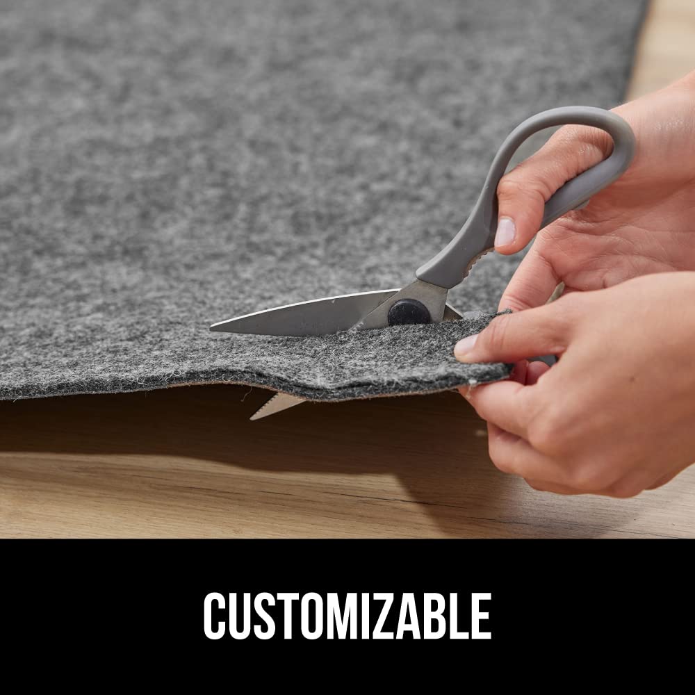 Gorilla Grip Felt and Natural Rubber Stay in Place Slip Resistant Rug Pad, 1/8β Thick, 2x10 FT Protective Padding for Under Area Rugs, Cushioned Gripper Pads, Carpet Runners Hardwood Floors Protection