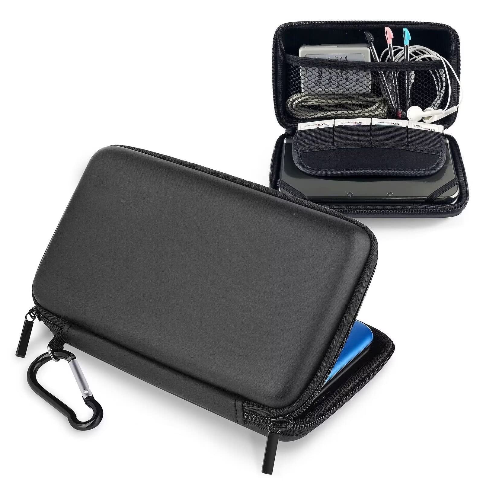 NGHTMRE Black Skin Carry Hard Case Bag Pouch 18.5 x 11 x 4.5 cm for Nintendo 3DS XL /3DS LL /3DS XL