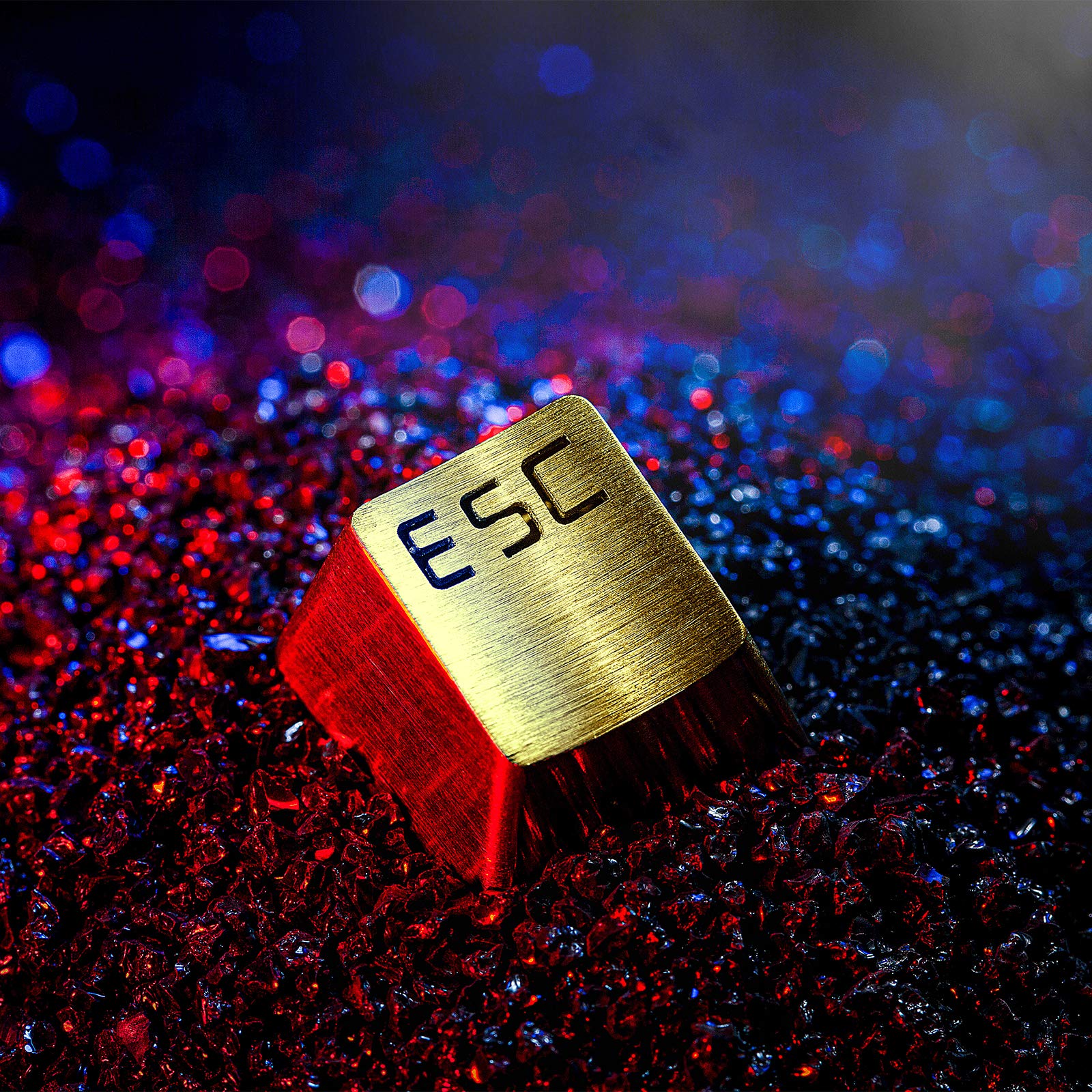 GamCap FPS & MOBA Custom Gaming Keycap,Keycaps ESC include Key Puller,Durable Stainless Steel Metal Keycap Compatible with Mechanical Gaming Keyboard 60% Keyboard Cherry Mx Switch(ESC-Fancy)
