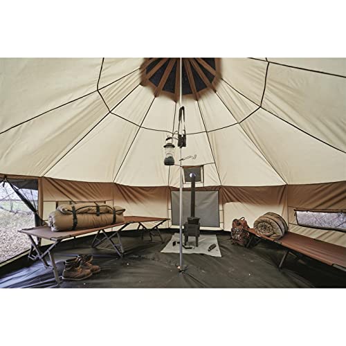 Guide Gear Base Camp Tent, Outdoor, Hiking, Hunting, Four Season Camping with Stove Jack