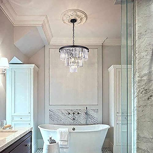 Wellmet Crystal Chandelier, Contemporary Modern Chandeliers Adjustable for Living Room, Dining Room, Pool Table Light, Kitchen Island Lighting