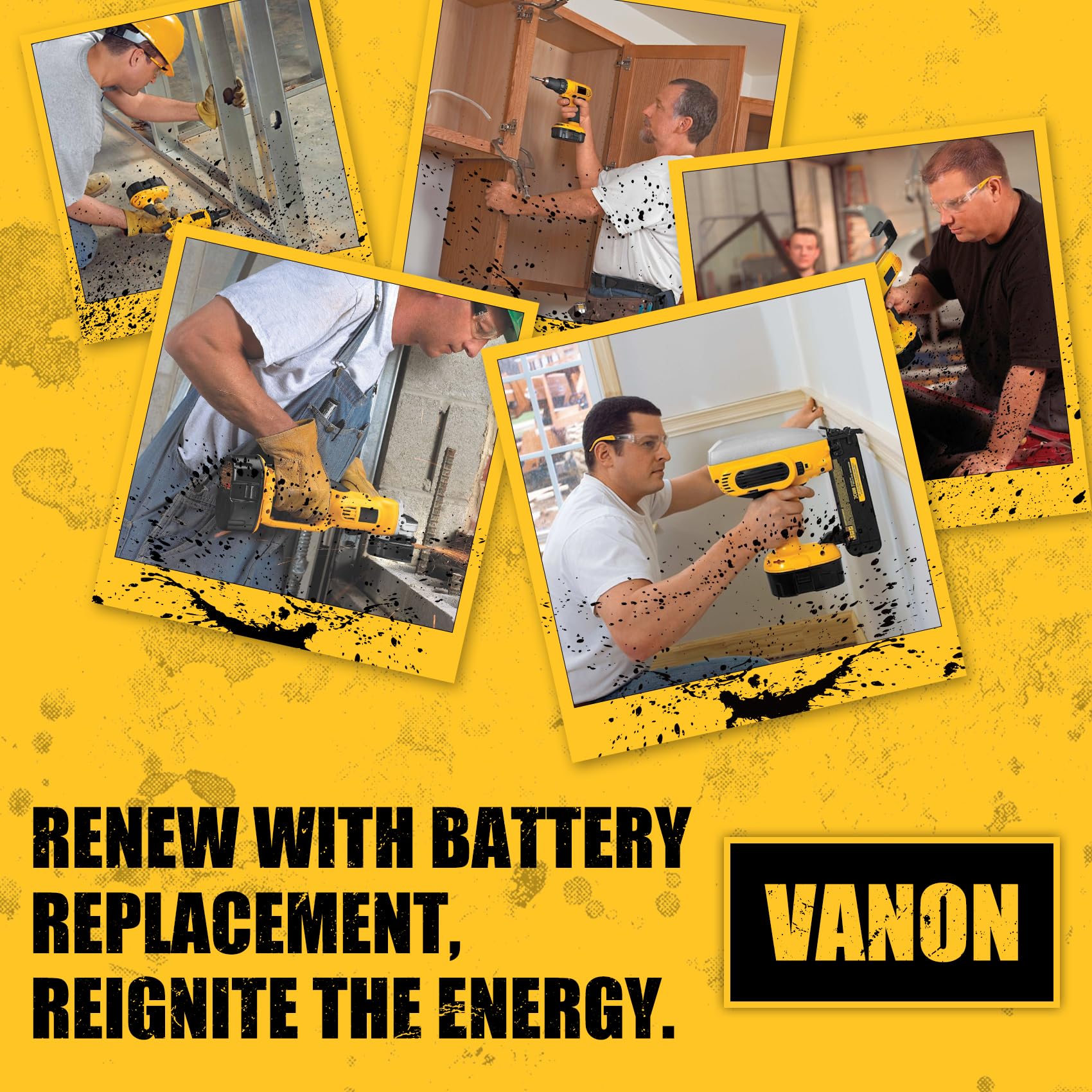 VANON DC9096 Battery Replacement for Dewalt 18V Battery XRP DC9098 DC9099 DE9096 DE9095 DW9096 DW9098 DW9095 DC9182
