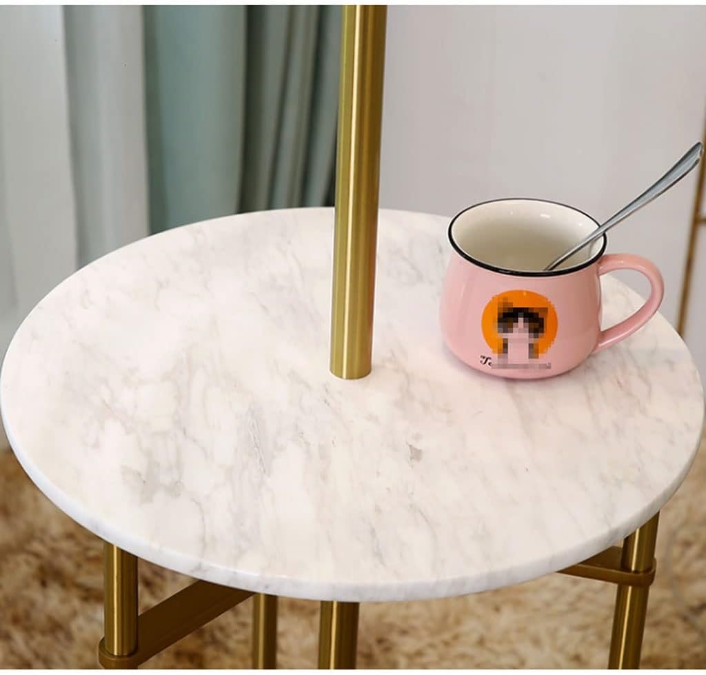 Floor Lamp Table 2 In1 Side Table and Floor Lamp Nordic Luxury Crystal Standing Lamp for Bedroom Living Room Office Reading