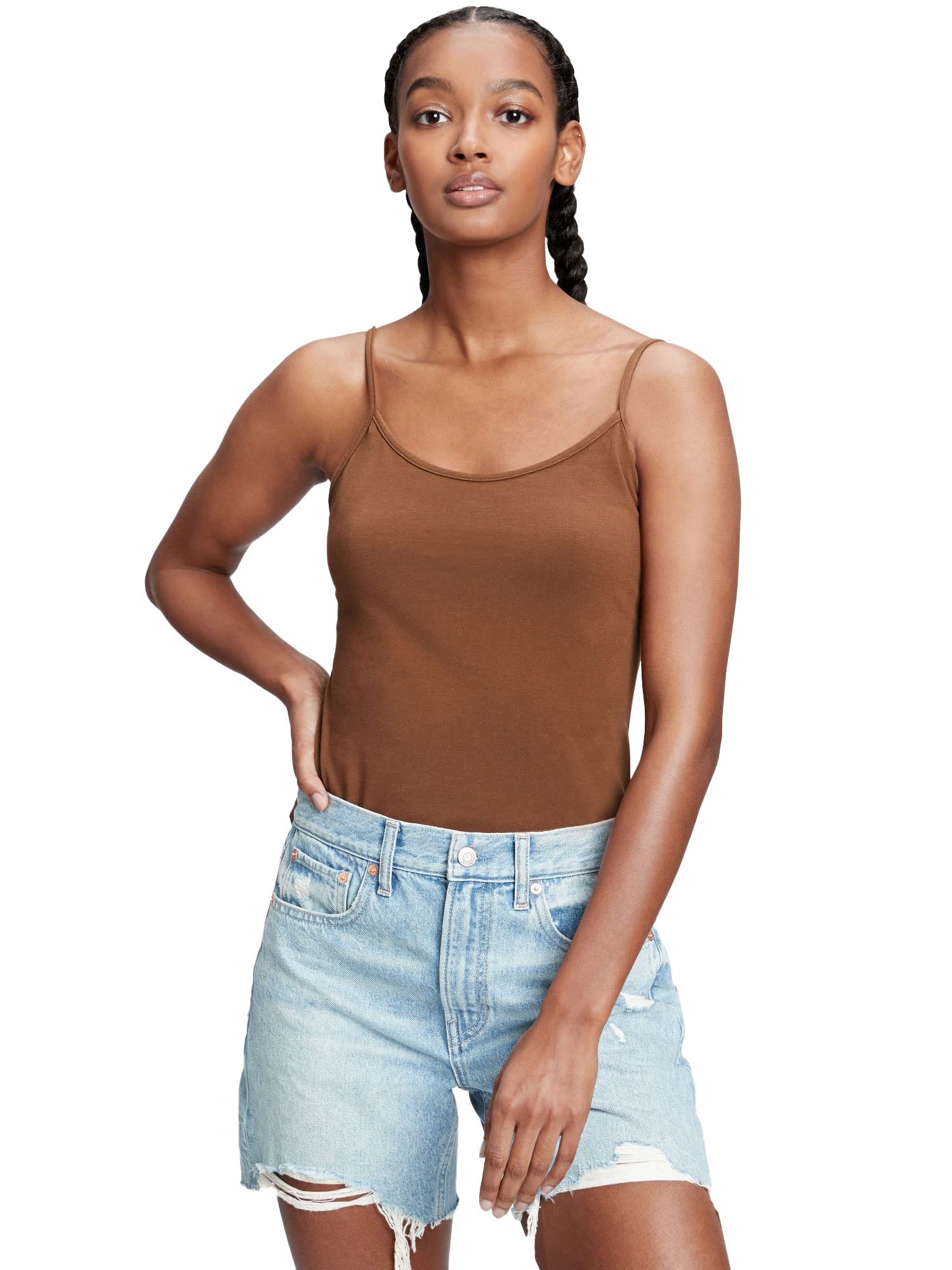GAP Womens Fitted Cami Mocha
