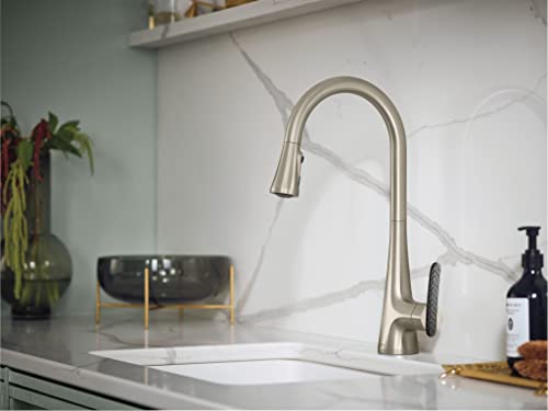Moen S7235SRS Sinema One-Handle High Arc Pulldown Kitchen Faucet featuring Power Boost and Reflex, Spot Resist Stainless