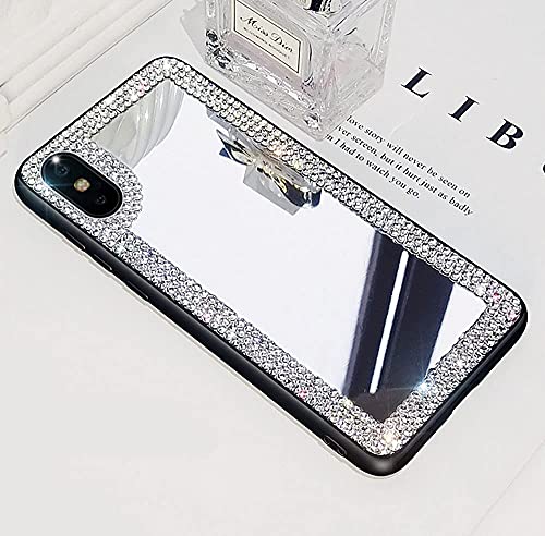 Poowear iPhone SE 2020/8/7 Case, 3D Glitter Sparkle Bling Diamond Bumper & Crystal Clear Protective Cover for Women
