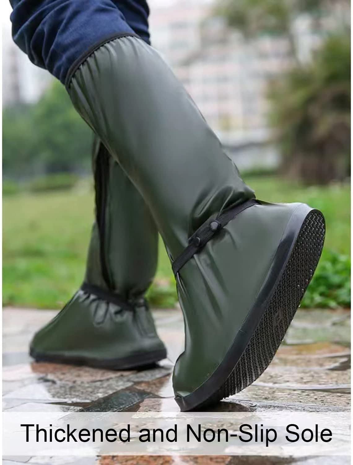 HEKEDES Waterproof Shoe Covers, Reusable & Foldable Rain Boot Shoe Cover