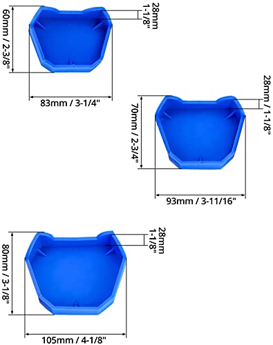 QWORK Dental Base Forming Kit, 6 Pcs Casting Trimming Dental Impression Tray Dental Plaster Mold Base for Store Dental Impression Trays Lab Model Base Set
