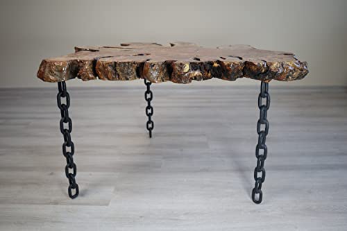 Live Edge Olive Tree Root Amazing Naturally Form Wood Slab, Big Coffee Table 79X 77 cm (Handmade)