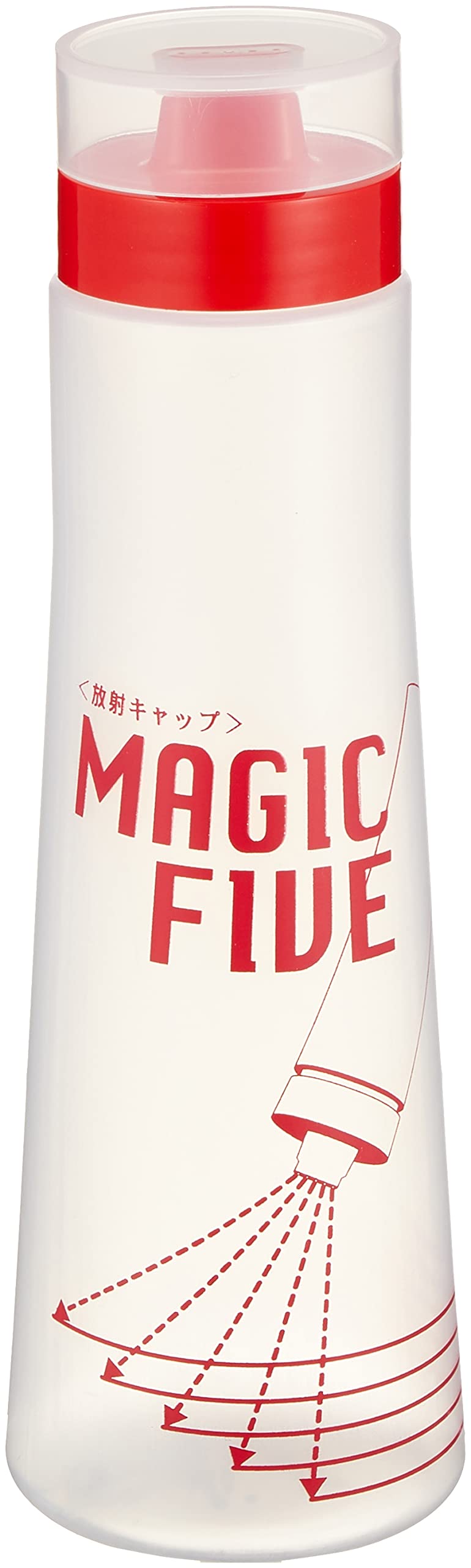 遠藤商事 Endoshoji BDI405 Magic Five Condiment Container, Commercial Use, 6.8 fl oz (200 cc), Red, Made in Japan