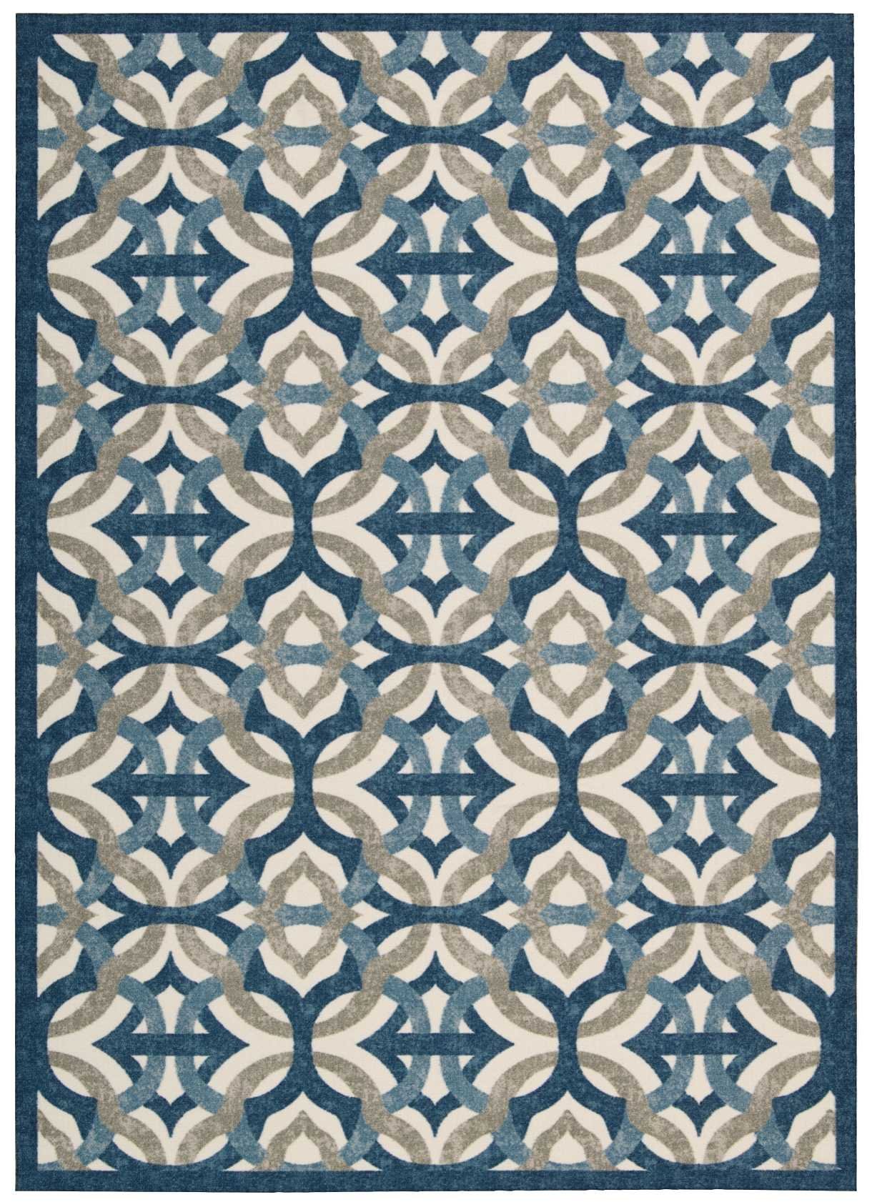Waverly Sun N' Shade Indoor/Outdoor Celestial 5'3'' x 7'5'' Area-Rug, Easy-Cleaning, Non Shedding, Bed Room, Living Room, Dining Room, Backyard, Deck, Patio (5x7)