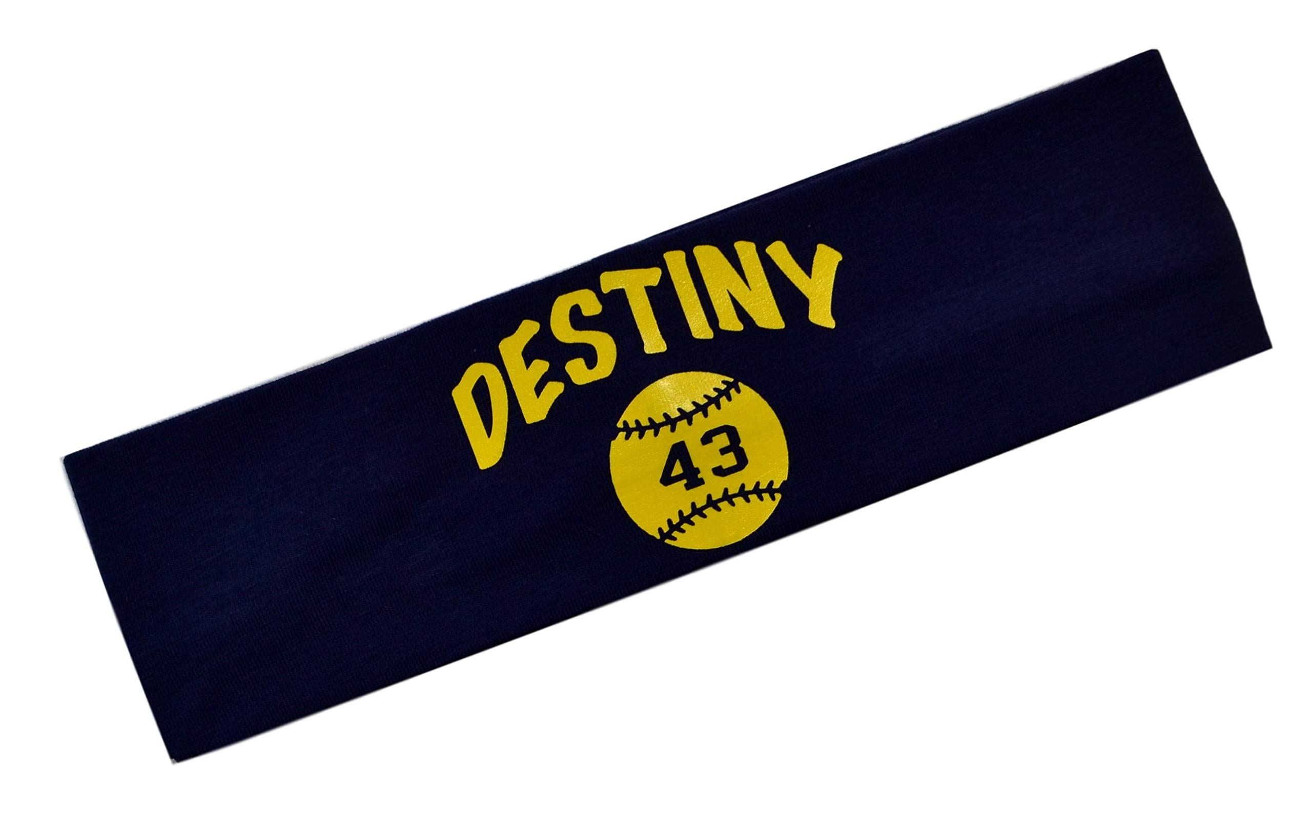 Funny Girl Designs Design Your Own Personalized Softball Cotton Stretch Headband