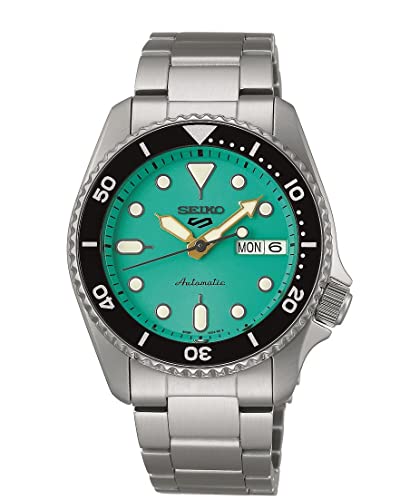 Seiko 5 Sports Gents SKX Midi Automatic Watch SRPK33K1, Teal/Grey