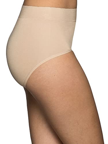 Vanity Fair Women's Seamless Underwear, Light Smoothing, No Pinch No Show, Brief-3 Pack-Neutral/Neutral/Neutral, 8
