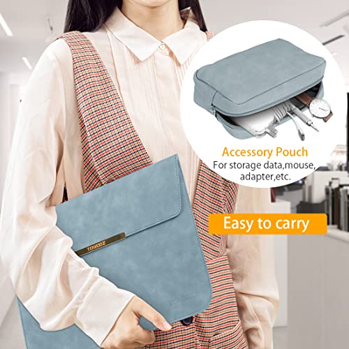 TOWOOZ Sleeve Compatible with 2022 New M2 MacBook Air 13.6 Inch A2681 / MacBook Pro 13-13.3 Inch/ MacBook Air 13-13.6 Inch M1 M2 Chip, Laptop Sleeve Case with Accessory Pouch