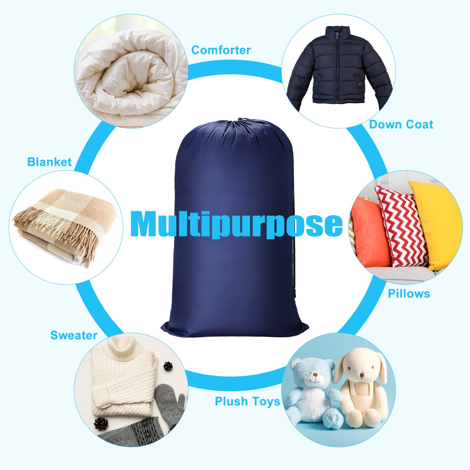 Sanwuta 80 Packs Extra Large Laundry Bag Travel Laundry Bags with Drawstring Closure 38" x 24" Reusable Clothes Organizer for Dirty Clothes College Dorm Commercial Laundry Services, Multi Colors