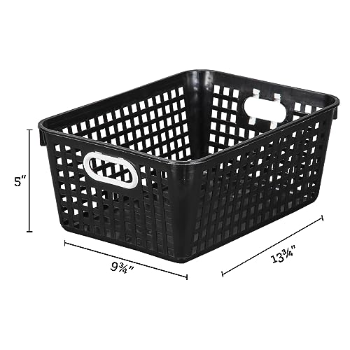 Really Good Stuff Large Plastic Book Baskets, 13?" by 10" by 5?" - Single, Pink| Classroom Library Organizer, Toy Storage, Multi-Purpose Organizer Basket