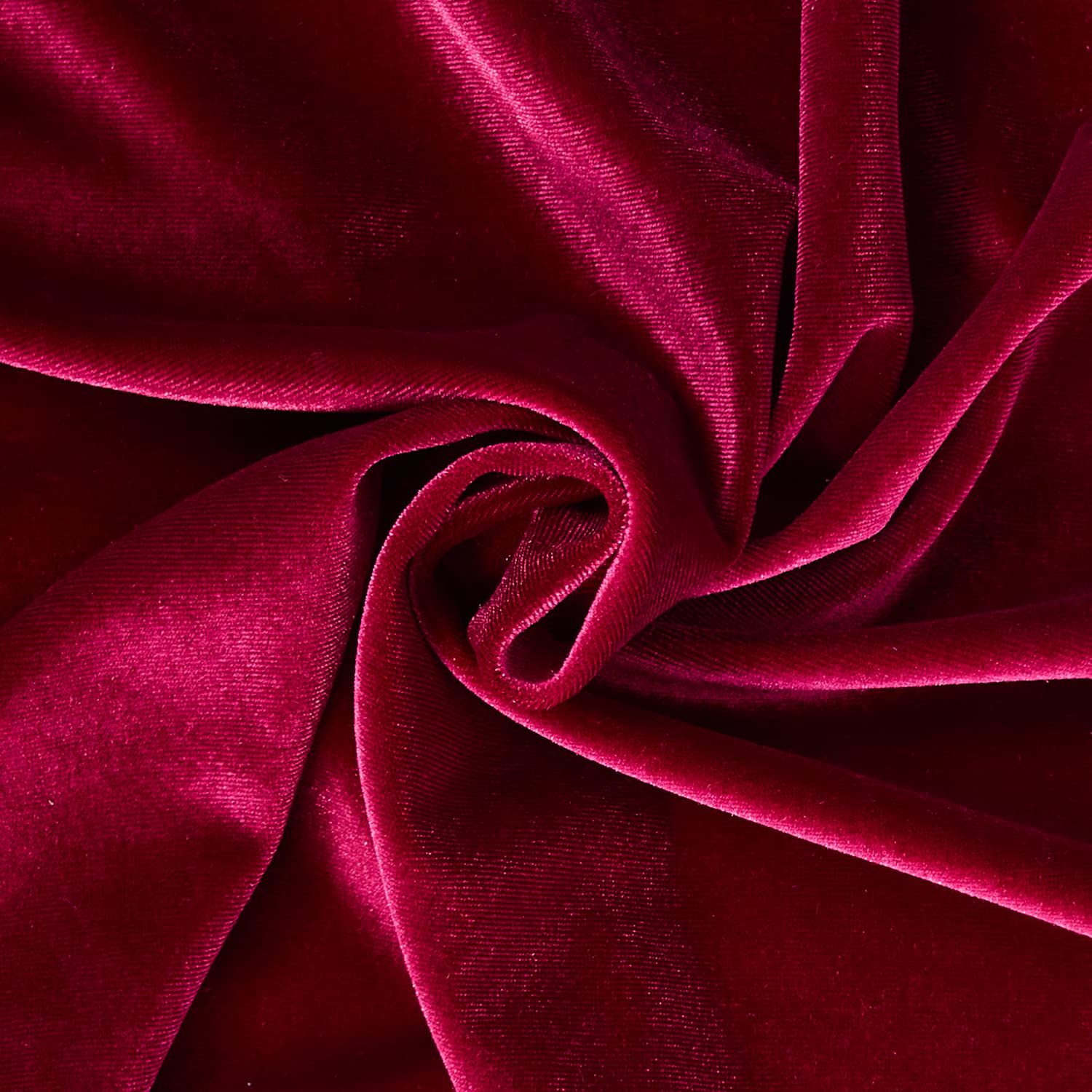Stretch Velvet Burgundy, Fabric by the Yard