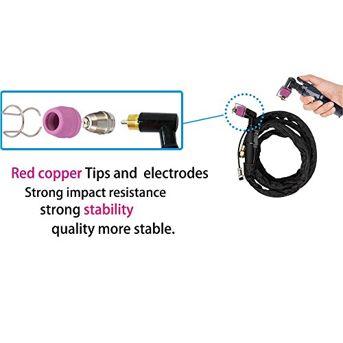 Marketty SG-55 AG-60 WSD-60 Plasma Cutter Torch Consumables Kit Nozzles Consumables Kit Tips 40/50 / 60 Amp,Electrode Nozzles for AG-60/SG55/WSD60,30 PCS
