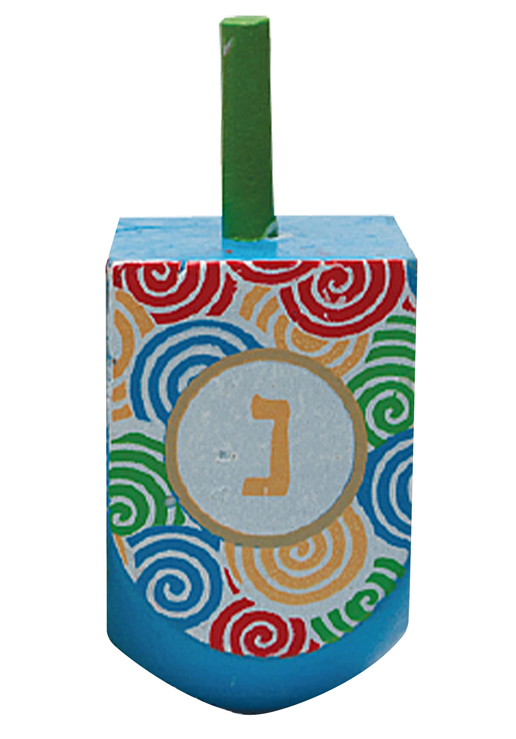 Hanukkah Dreidels - Extra Large Multi Colored Wooden Dreidel - 2 Pack