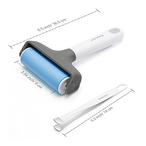 RANCOVY Brayer Roller & Mat Remover Tool Tweezers Set for Cricut/Silhouette/Brother and T-Shirts Heat Transfer Projects Printmaking