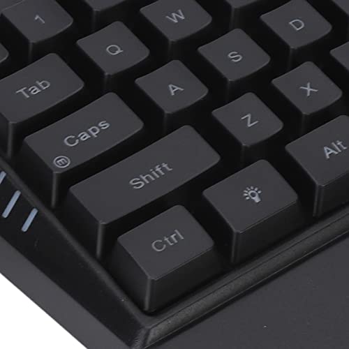 PUSOKEI 35key Mini One Handed Keyboard, RGB Backlit Gaming Keyboard USB Wired Left Handed Keyboard for PC, Laptop, Desktop, Games