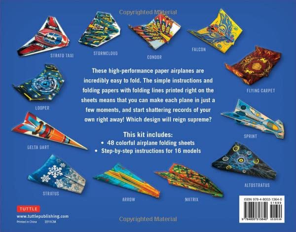 Record Breaking Paper Airplanes Kit: Make Paper Planes Based on the Fastest, Longest-Flying Planes in the World!: Kit with Book, 16 Designs & 48 Fold-up Planes