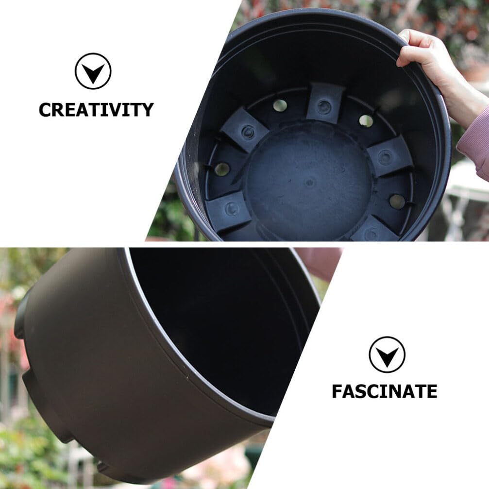 GANAZONO Flower Pots Flower Garden Pot Plant Round Cylinder Plastic Plant Pots