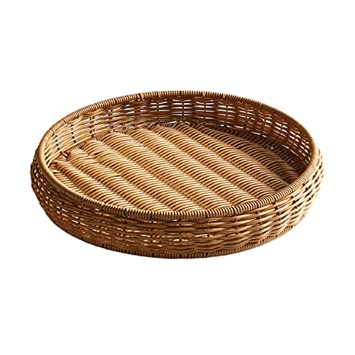 Serving Trays Serving Trays Round Trays Fruit Trays Multipurpose Trays Perfect for Coffee Tables Kitchen Restaurant Serving Food Home Decor Elegant Decorative Tray (Size : A)