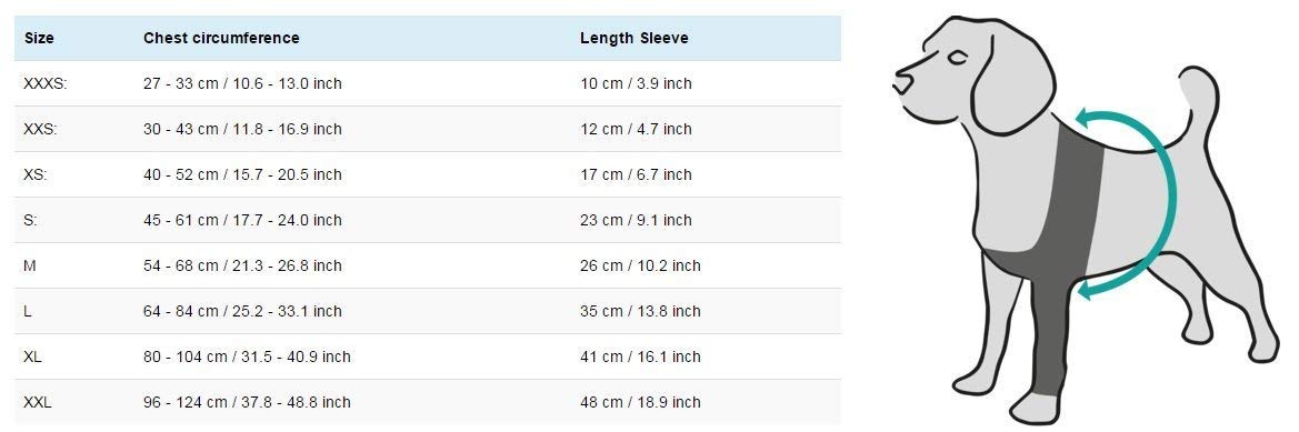 Suitical Recovery Sleeve for Dogs | Front Leg Protection After Surgery | Dog Leg Sleeve to Stop Licking | Machine Washable | Chest Circumference 25.2”- 33.1” | Sleeve Length 13.8” | L | Single Sleeve