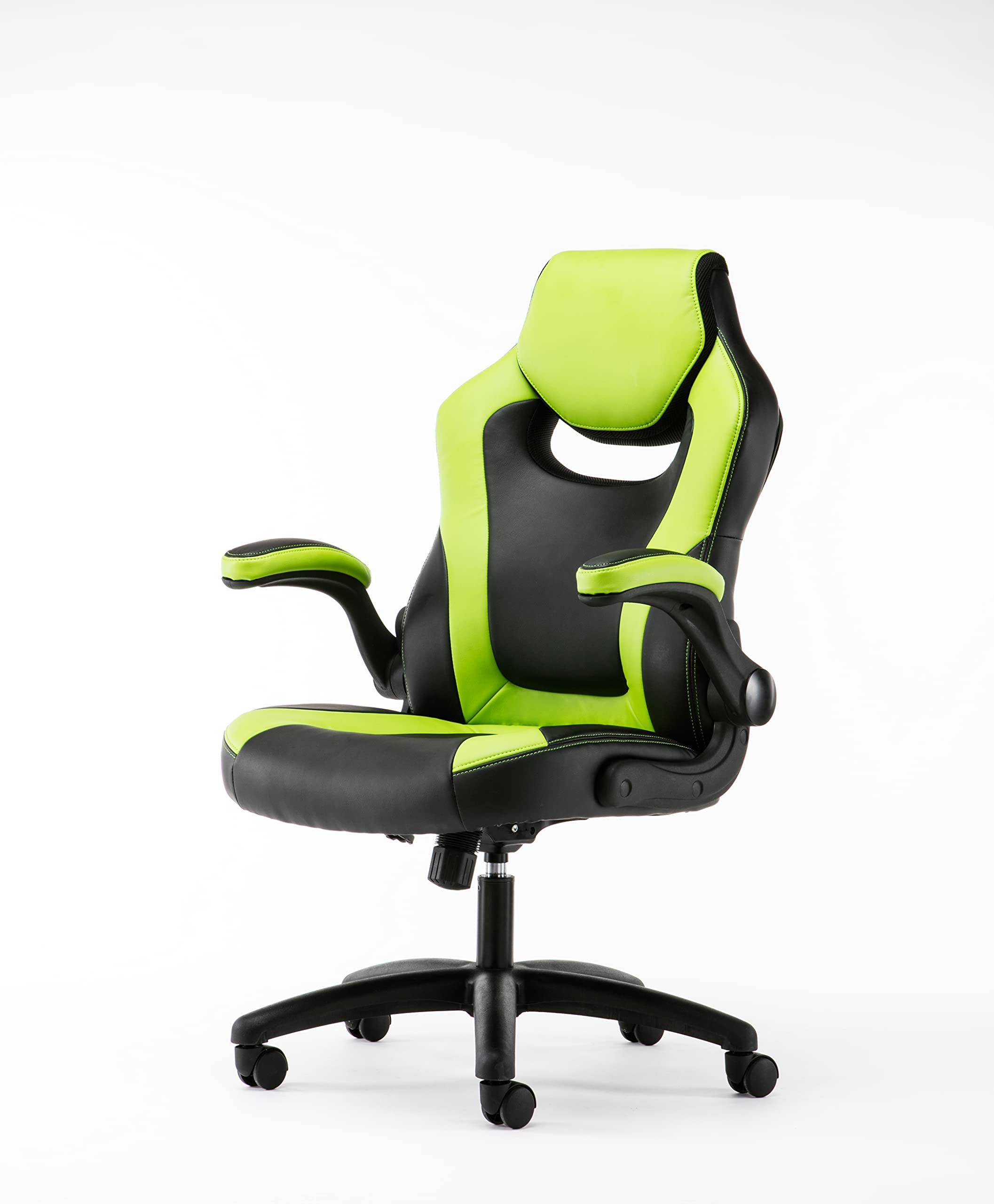 Gaming Chair Executive Computer Office Desk Chair 360°Swivel Flip-up Arms Ergonomic for Lumbar Support