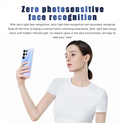 PUSOKEI S22 Ultra 5G Unlocked Smartphone,Silver,6.3in 1080P UHD Waterdrop Screen,MT6582 Quad Core CPU,4GB 64GB RAM,for Android 11,Face Recognition,with WiFi,BT,FM,GPS.(#1)