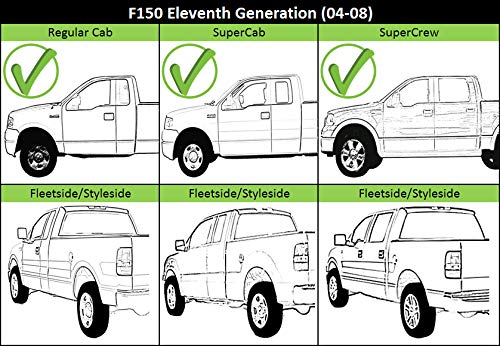 Garage-Pro Rear Step Bumper Compatible with 2006-2008 Lincoln Mark LT, Fits 2006-2008 Ford F-150 Fleetside/Styleside
