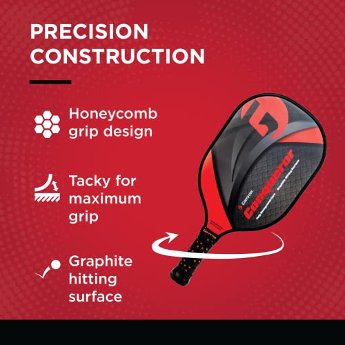 GAMMA Sports Conqueror Pickleball Paddle, Graphite Composite Surface and Honeycomb Grip, Conqueror