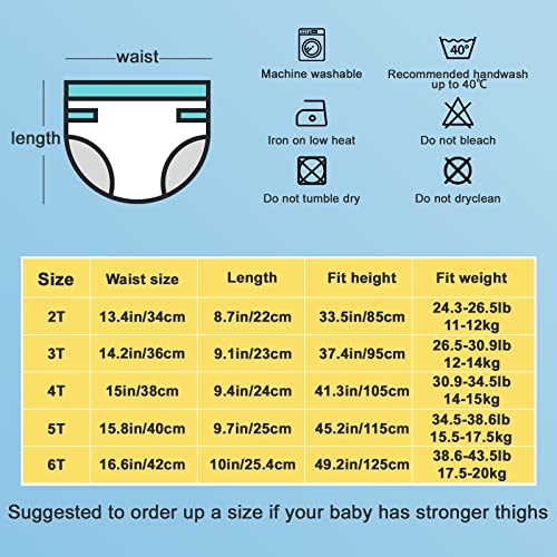 MOEMOE BABY Toddler Training Underwear Absorbent Potty Training Underwear for Boys Girls, Cotton Potty Training Pants 2-6T
