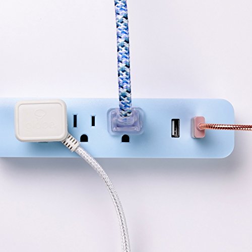Globe Electric 78255 Designer Series 6ft 3-Outlet USB Surge Protector Power Strip, 2X USB Ports, Surge Protector, Mint Finish
