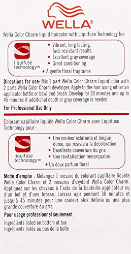 WELLA Color Charm Permanent Liquid Hair Color for Gray Coverage, 8RG Titan Red Blonde