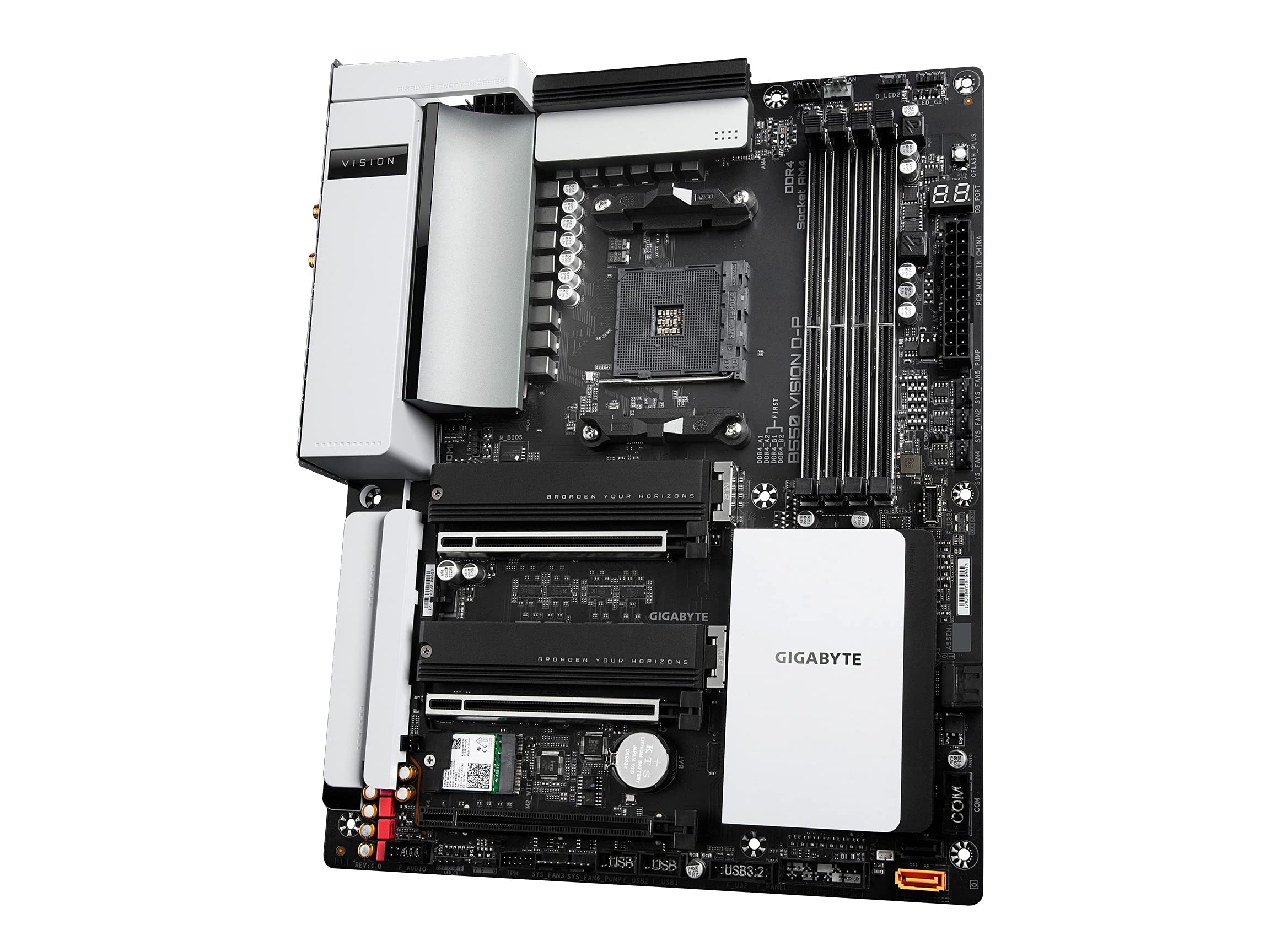 GIGABYTE B550 Vision D-P (AM4/ AMD/ B550/ ATX/Dual M.2/ SATA 6Gb/s/USB 3.2 Type-C/Thunderbolt 3/ WiFi 6/ Dual 2.5GbE LAN/PCIe 4.0/ Motherboard)