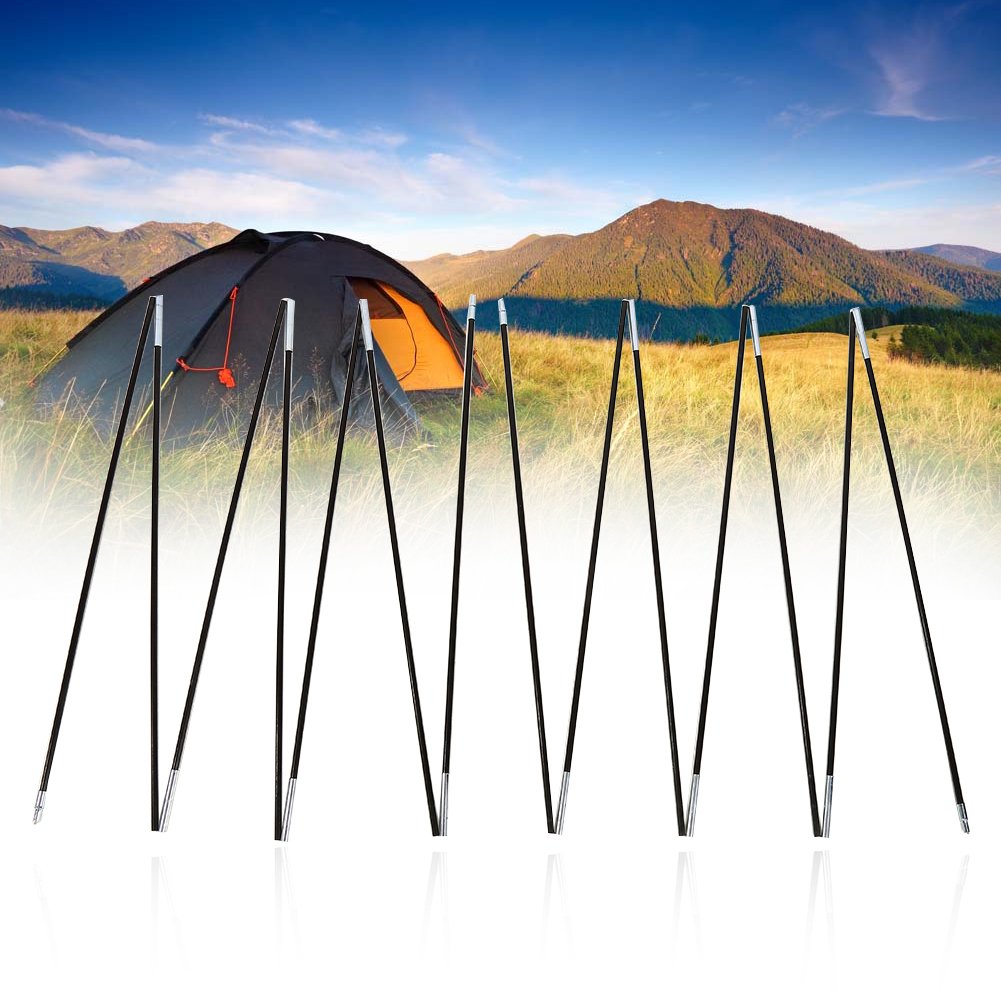 GLOGLOW Set of 2 Fibreglass Tent Pole Universal Adjustable Tent/Awning Poles 135.43 inch/344 cm