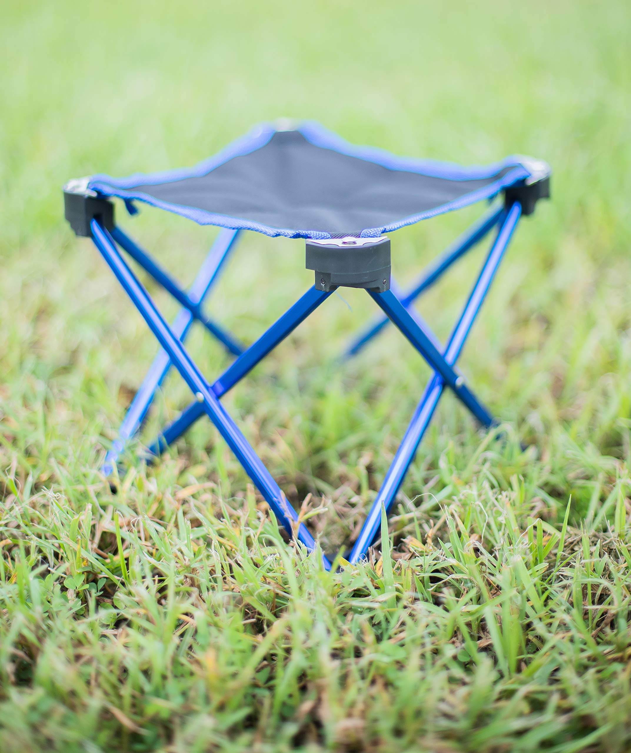 Folding Mini (8" X 8.") Mini Camping Stool with Carry Bag, Foldable Mini Chair for Camping, Fishing, Beach, Hiking, Backpacking, Gardening, Ultra-Lightweight Collapsible Travel Foot Rest Stool