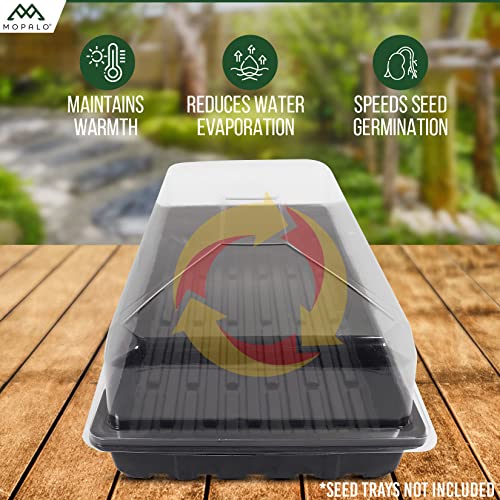 Mopalo 5 Pack of 3.5" Extra Strength 10x20 Humidity Domes for 1020 Trays - Clear Plastic Propagation Domes Fit Most Standard 10x20 Seedling Trays - Germination Trays are NOT IncludedâŚ