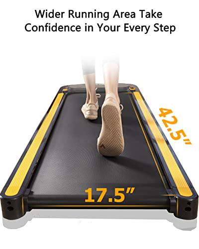 TIMETOOK Under Desk Treadmill, 2.25HP Treadmill with 265lb Weight Capacity, Portable Walking Pad Design for Home Office with IR Remote Control