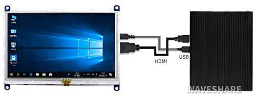 waveshare 5" 800×480 Resistive Touch Screen LCD TFT Monitor for Raspberry Pi 4B/3B+/3B/2B/A+/Zero/Zero W/WH, PC Windows 10/8.1/8/7, Driver Free