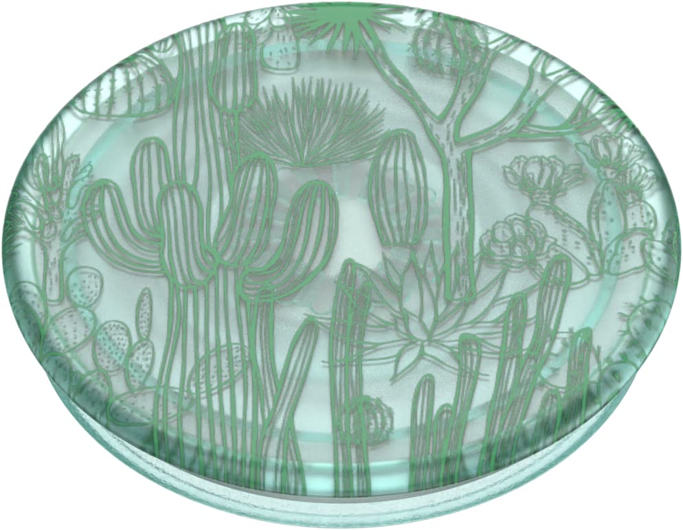 PopSockets Plant-Based Phone Grip with Expanding Kickstand, Eco-Friendly - Translucent Cacti